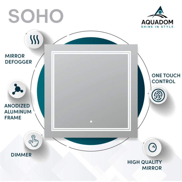 SOHO 24x36 LED Lighted Bathroom Mirror by Aquadom