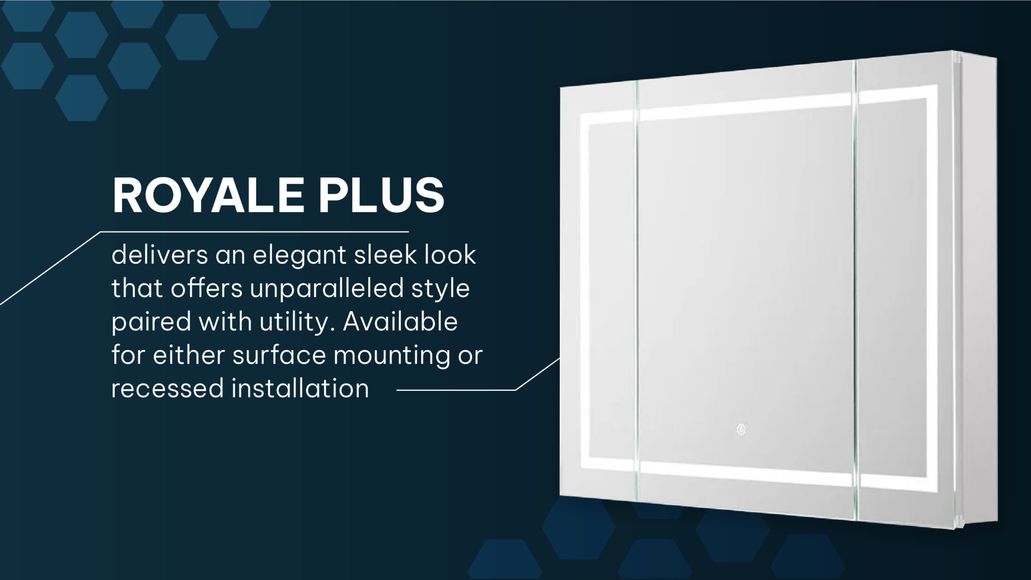 Royale Plus LED Medicine Cabinets Collection by Aquadom