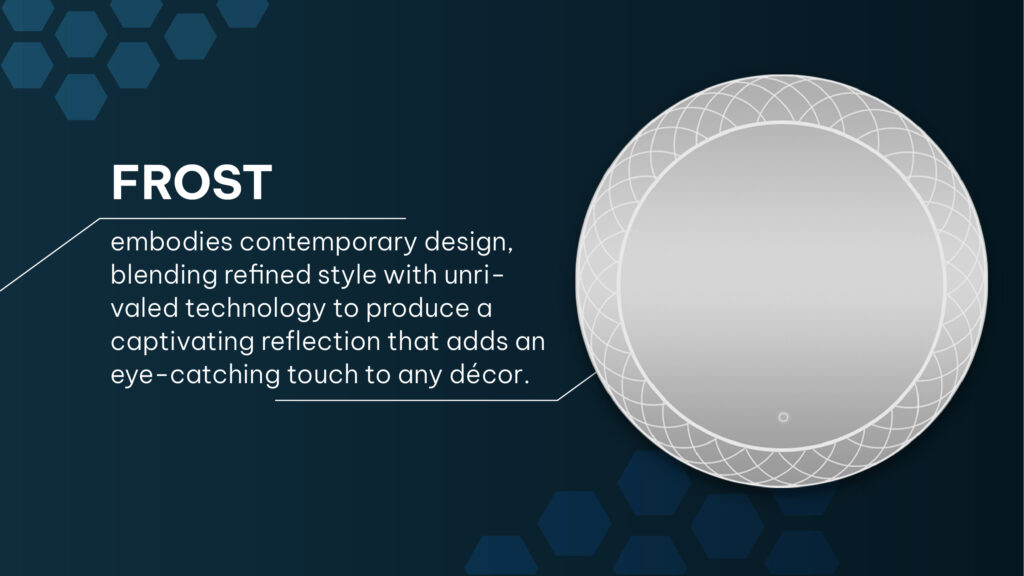 Frost Round LED Mirror For Bathroom Collection by Aquadom