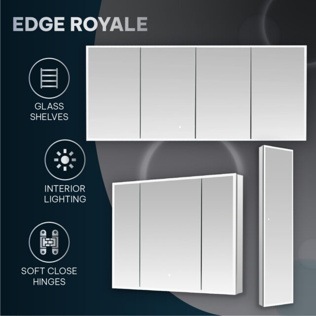 Edge Royale LED Medicine Cabinets Collection by Aquadom